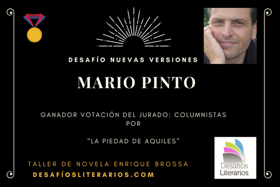 Mario Pinto, premio DesafiosLiterarios.com “NUEVAS VERSIONES ...
